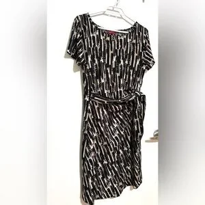 Burplus | Dresses | Elegant Asymmetrical Black And Beige Dress Xl Euc ...